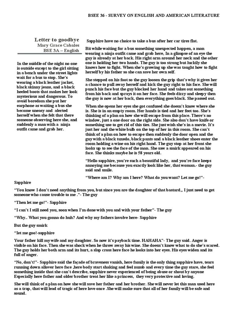 Short Story Template | PDF