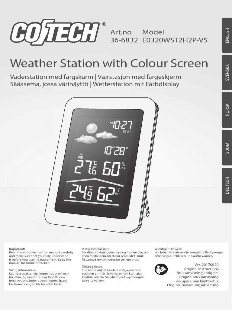 Weather Station User Manual | PDF