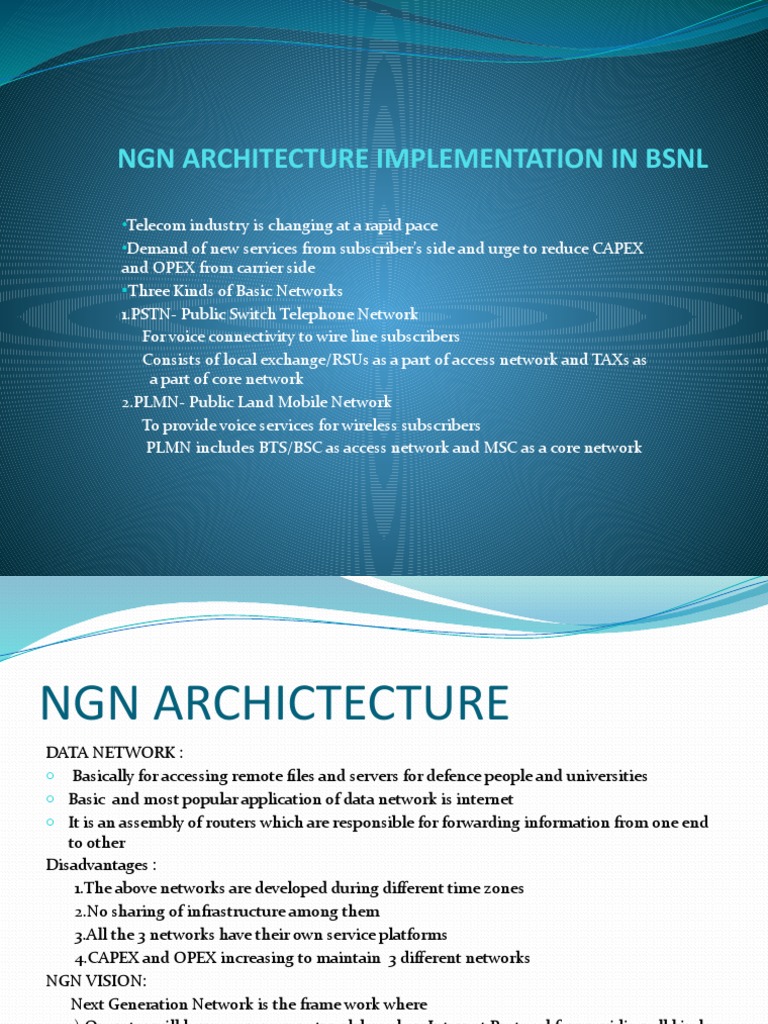 NGN Architecture - Final - July12 | PDF | Computer Network | Public ...