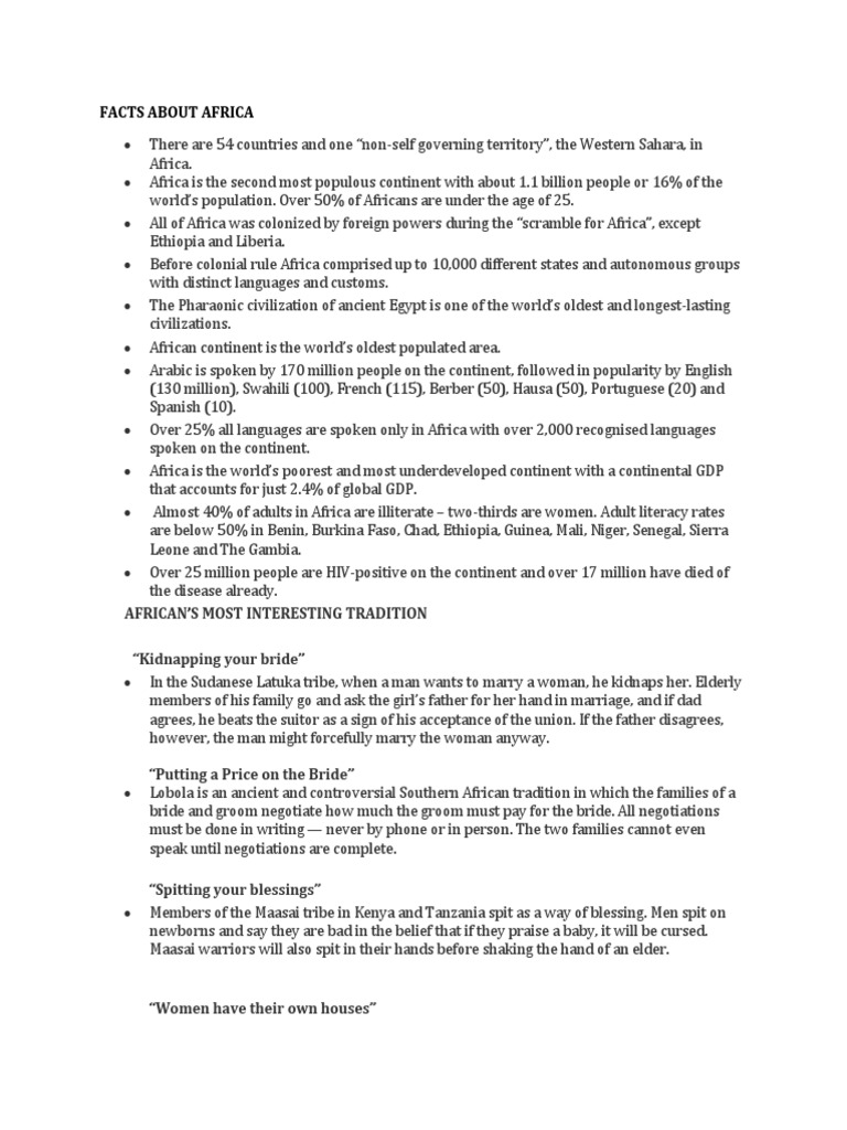 Africa Handouts | PDF