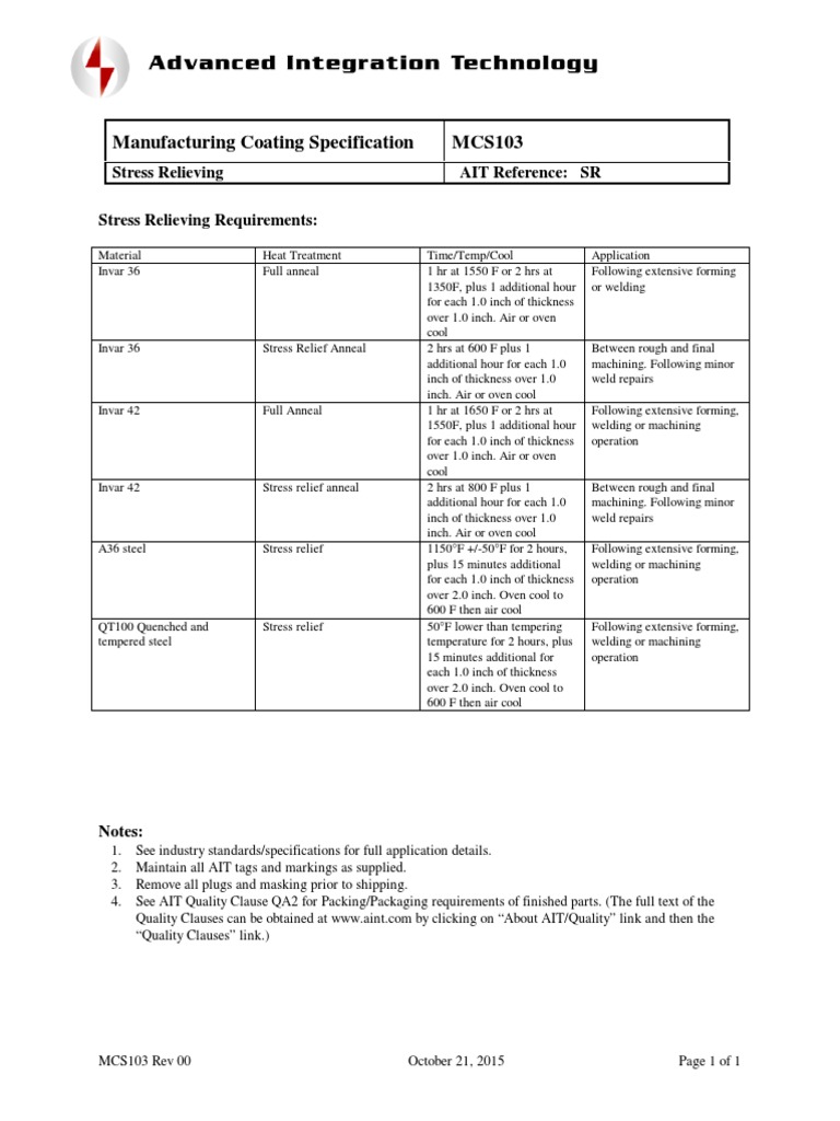Invar 36 A36 Stress Relief 00 | PDF | Applied And Interdisciplinary Physics | Materials
