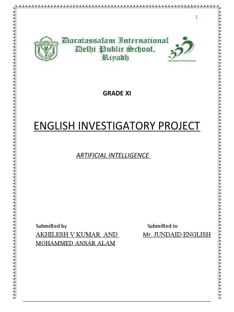 English Project | PDF | Artificial Intelligence | Intelligence (AI ...