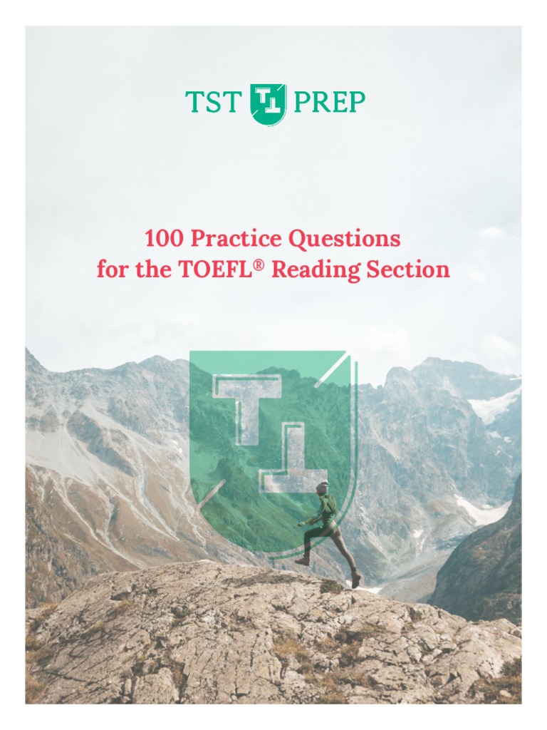 TST Prep - 100 TOEFL Reading Practice Questions | Download Free PDF ...