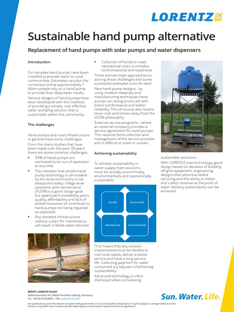 Lorentz - Handpump Replacement - 191018 | PDF