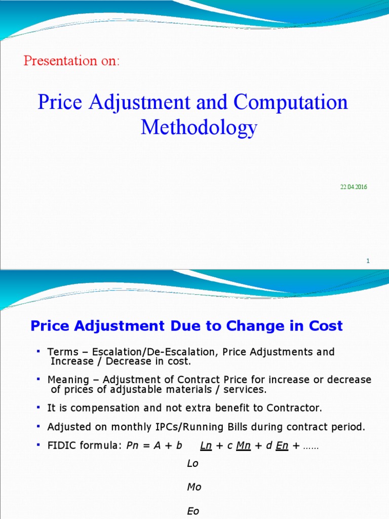 (09 A) Price Adjustments | PDF