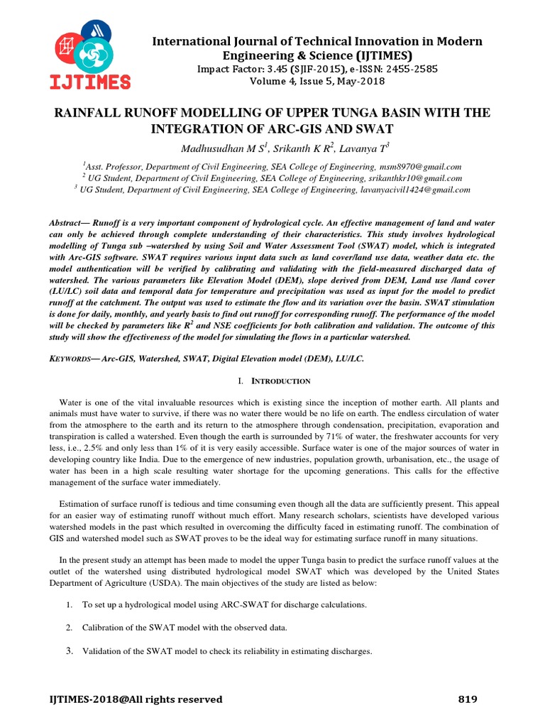 5.upper Tunga - SWAT - IJTIMES | PDF