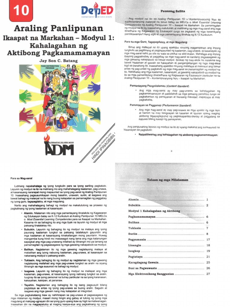 Ap 10 M1 | PDF