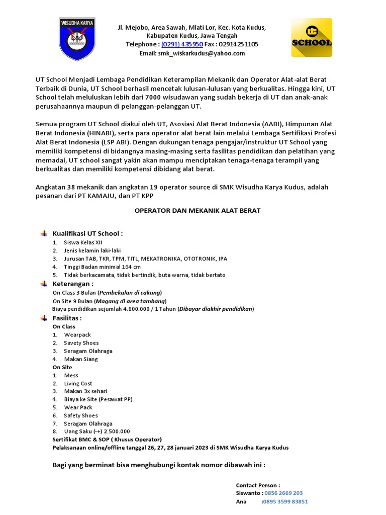 Flayer Recruitmen UT SCHOOL. | PDF | Teknologi & Rekayasa