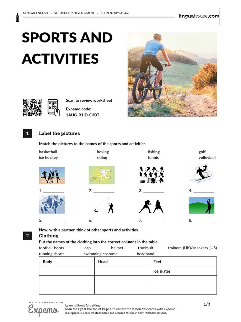 Sports and Activities British English Student | PDF | Sports