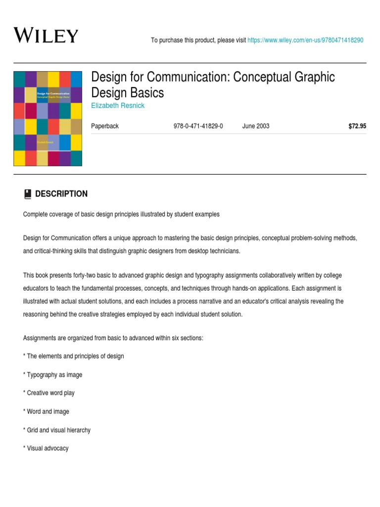 Wiley - Design For Communication - Conceptual Graphic Design Basics ...