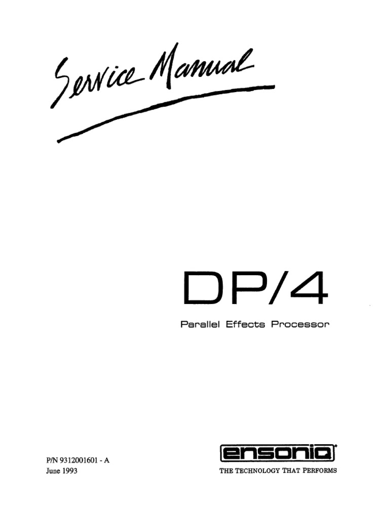 Ensoniq dp4 Service Manual | PDF
