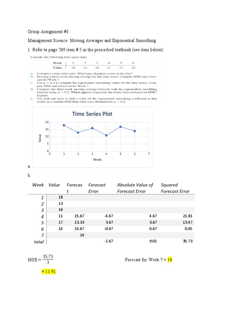 GR7 Hw3mansci | PDF | Forecasting | Moving Average