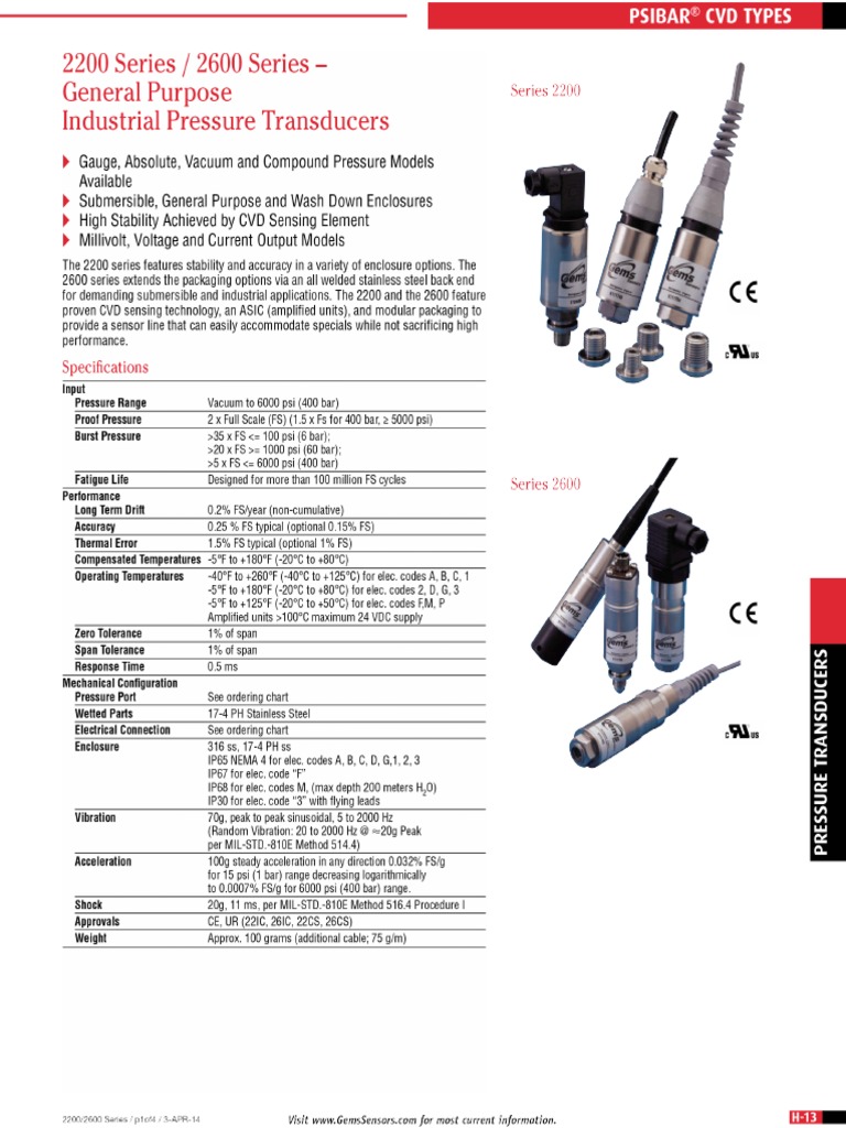 Gems_Catalog_2200-2600 Series | PDF