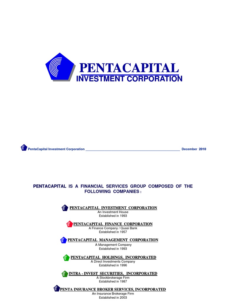 Penta Capital Investment Corp Profile | PDF | Investment Banking ...