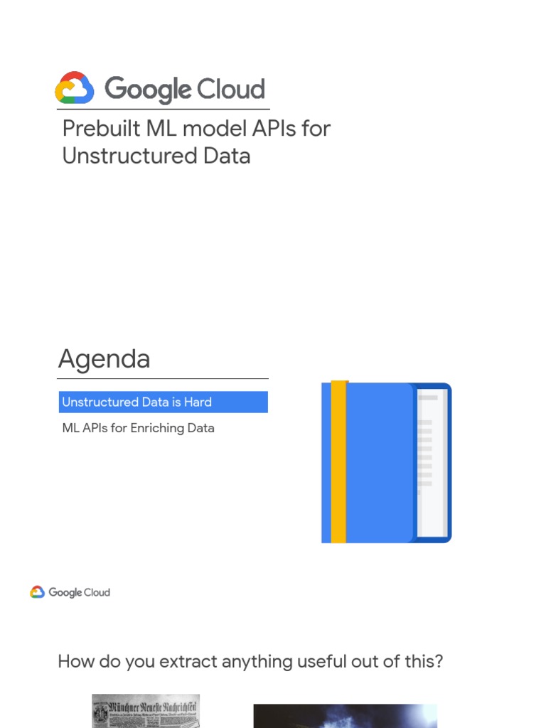 M2 - Prebuilt ML Model APIs For Unstructured Data Slides | PDF