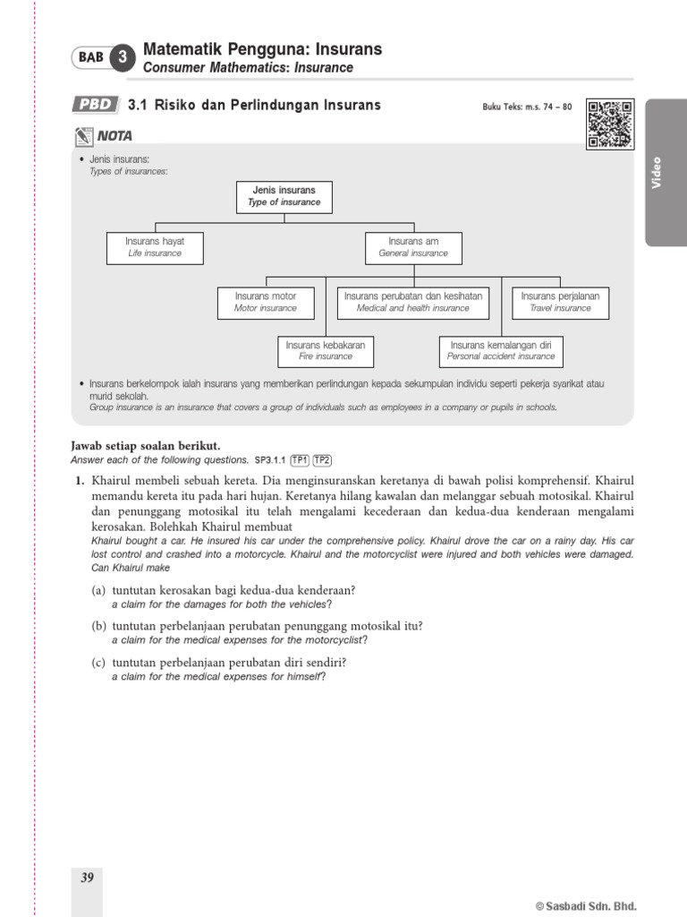 Matematik Tg5 - Bab 3 | PDF | Insurance | Deductible