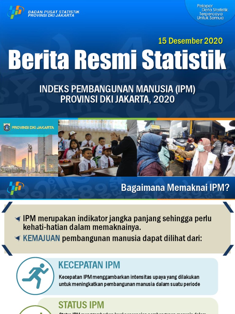 IPM DKI Jakarta 2020: Pertumbuhan dan Status | PDF