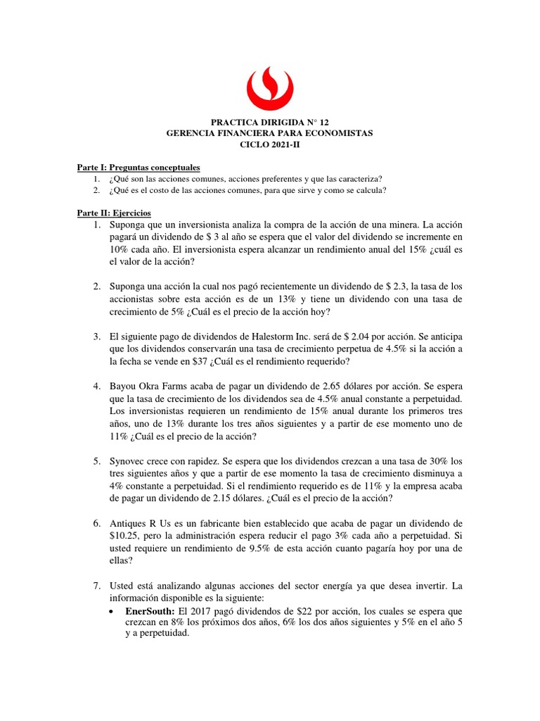 PD12 | PDF | Compartir (Finanzas) | Inversiones