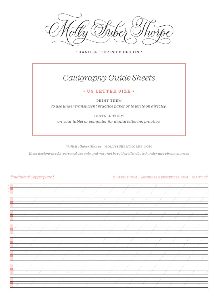 12 US Letter Printable Guide Sheets ©MollySuberThorpe | PDF