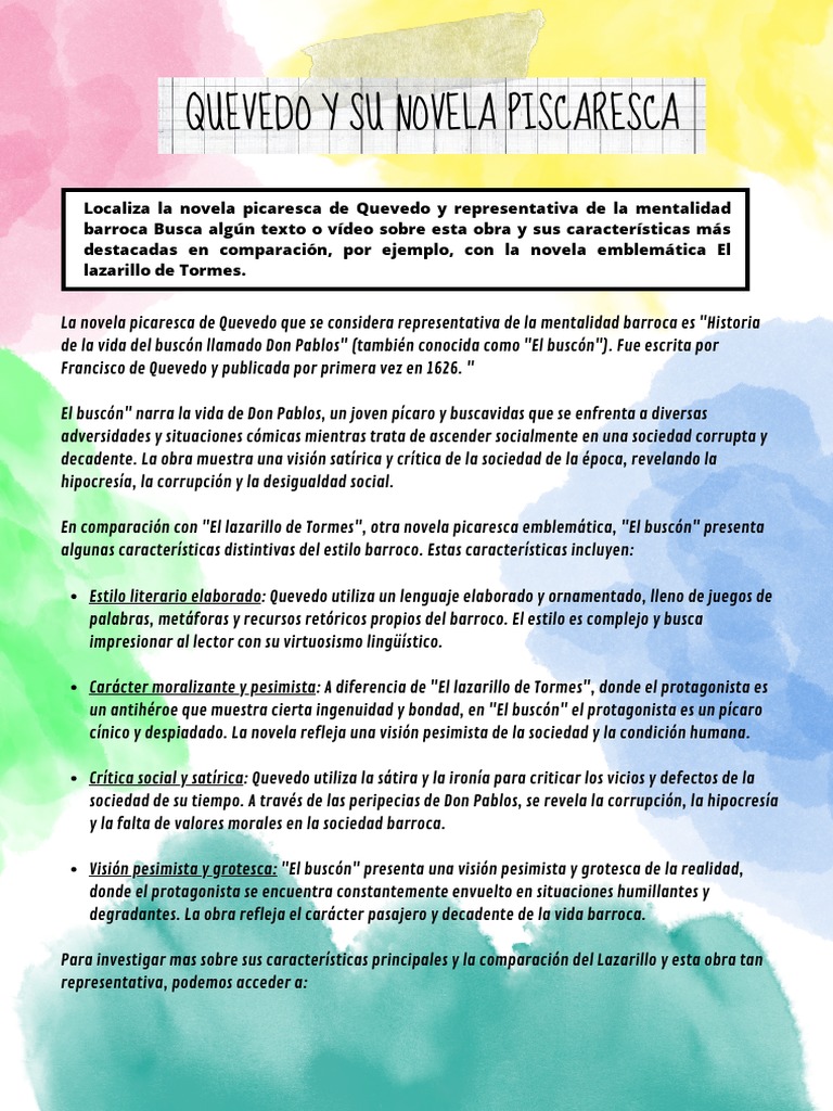 El Buscón de Quevedo | PDF