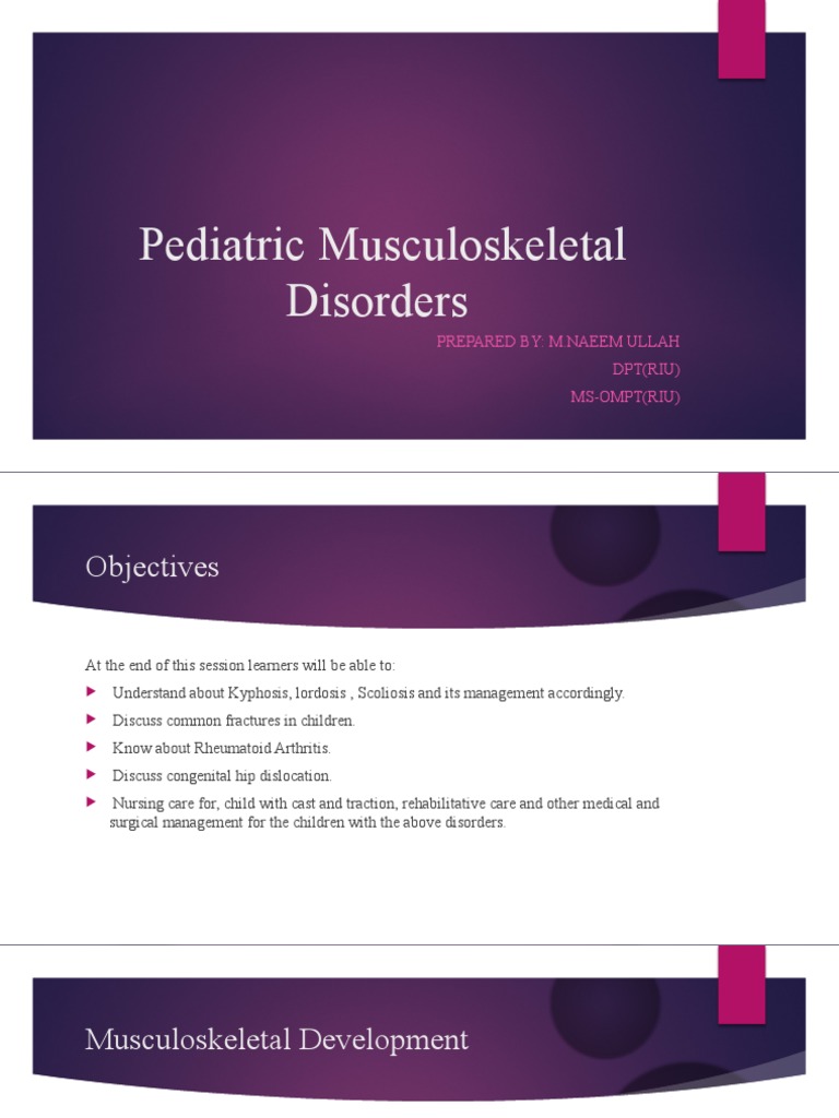 1 Pediatric Musculoskeletal Disorders-2 | PDF | Scoliosis | Vertebral ...