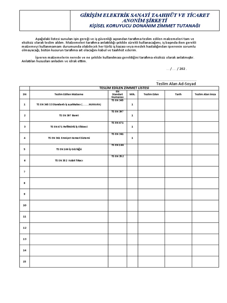 KKD Zimmet Tutanağı-02.04.2021 | PDF