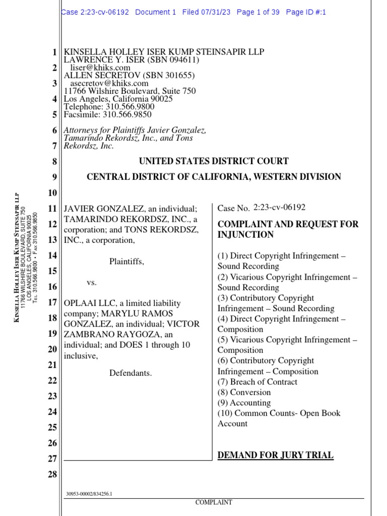 Javier "El Tamarindo" González Sues Oplaai | PDF