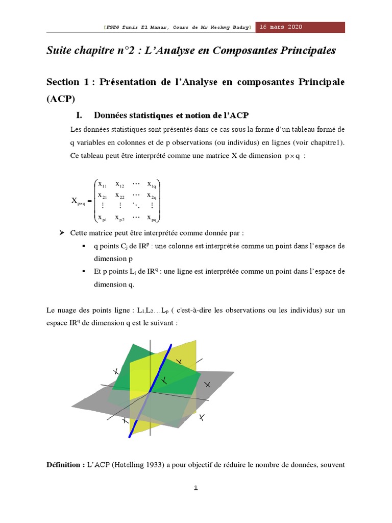 Complément de Cours ACP Chapitre 2 Hechmy Badry | PDF | Matrice (Mathématiques) | Valeur propre ...