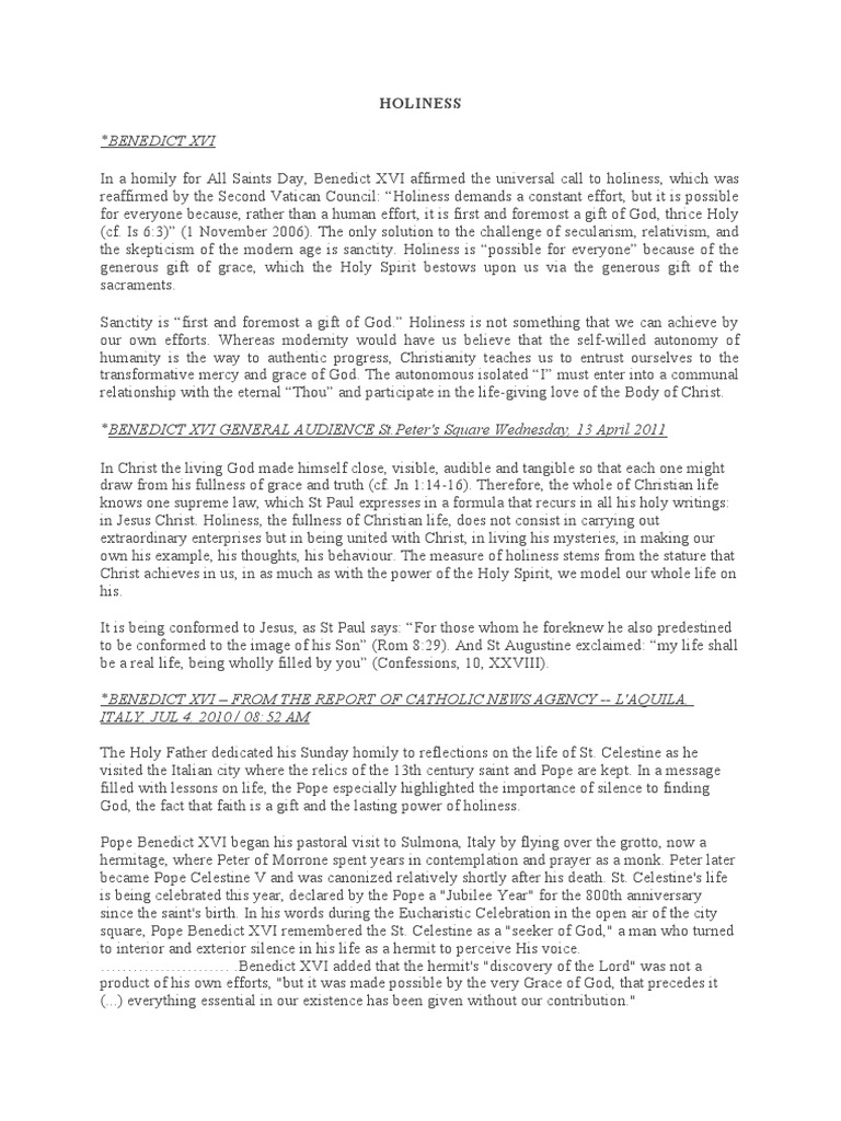 Holiness | PDF