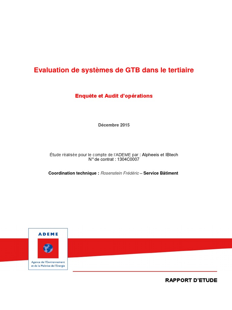 Evaluation GTB Tertiaire 201512 Rapport | PDF