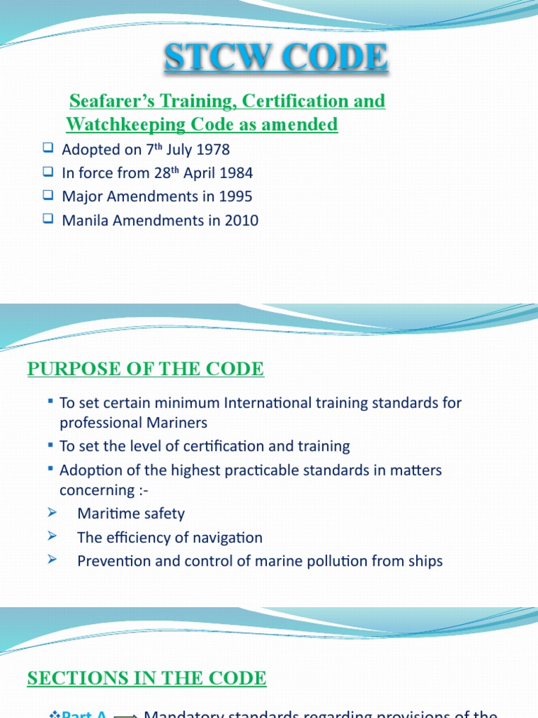 STCW Code | PDF