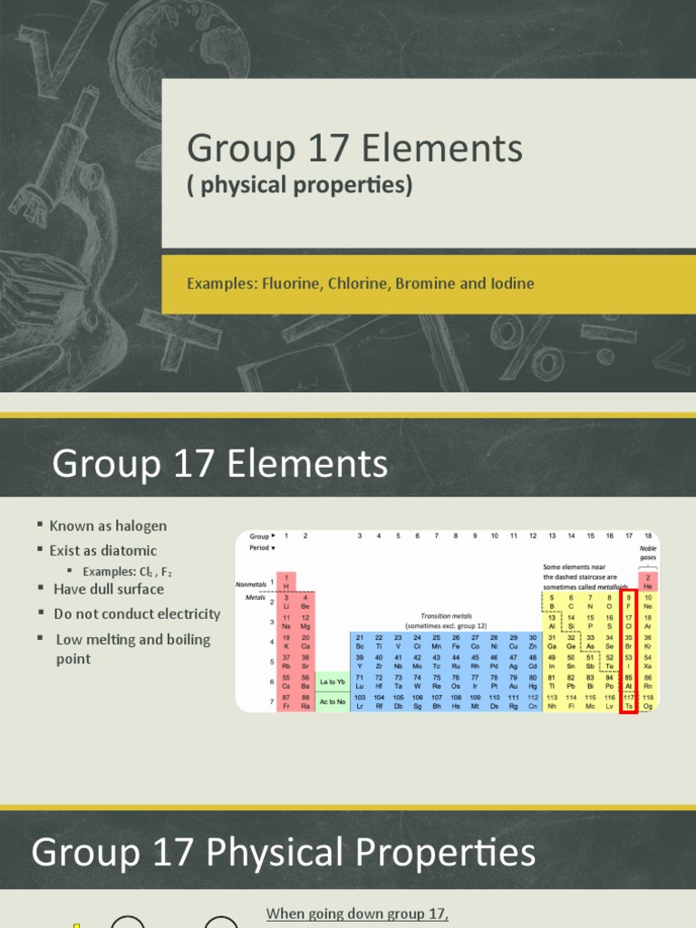 Group 17 Elements | PDF