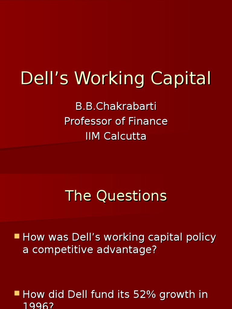 Dell's 1997 Working Capital Strategy | PDF | Dell | Equity (Finance)