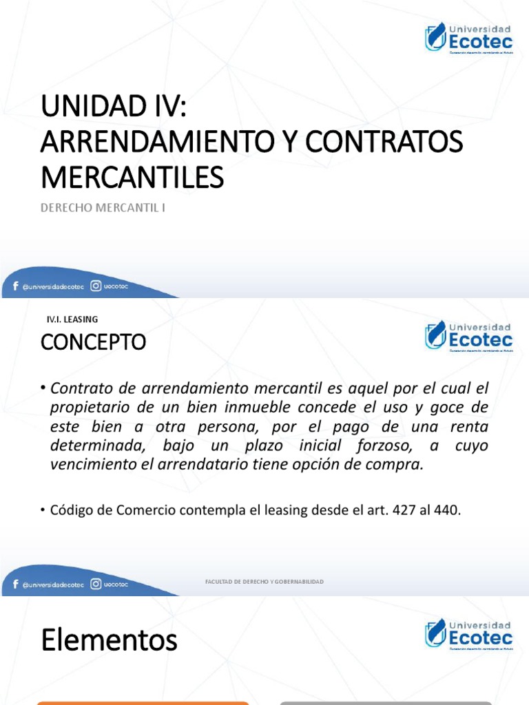Arrendamiento y Contratos Mercantiles | PDF