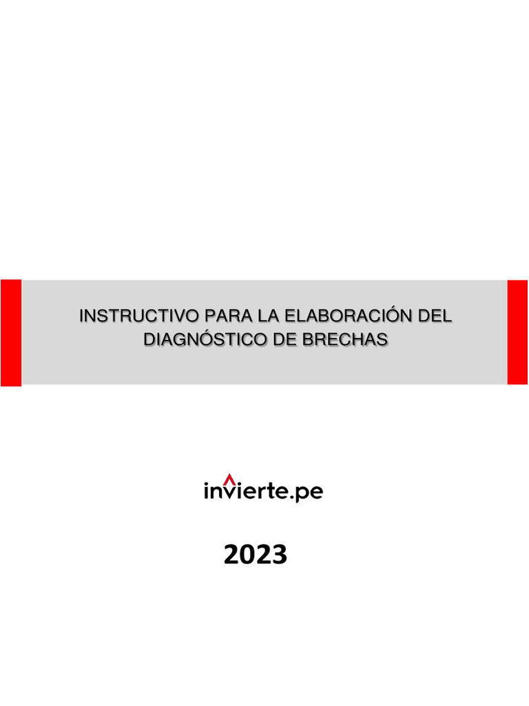 Instructivo - para - La - Elaboracion - Del - Diagnostico - de - Brechas 2023 | PDF ...