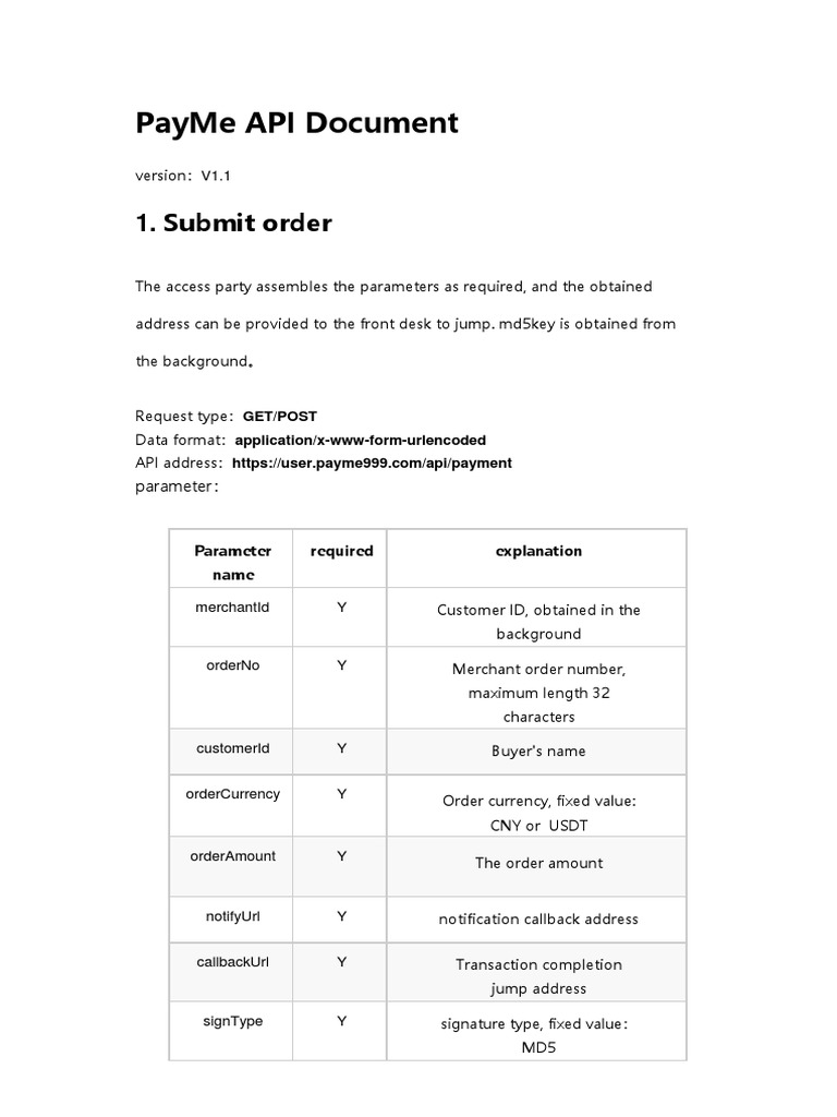 PayMe API Document | PDF | Parameter (Computer Programming) | String (Computer Science)