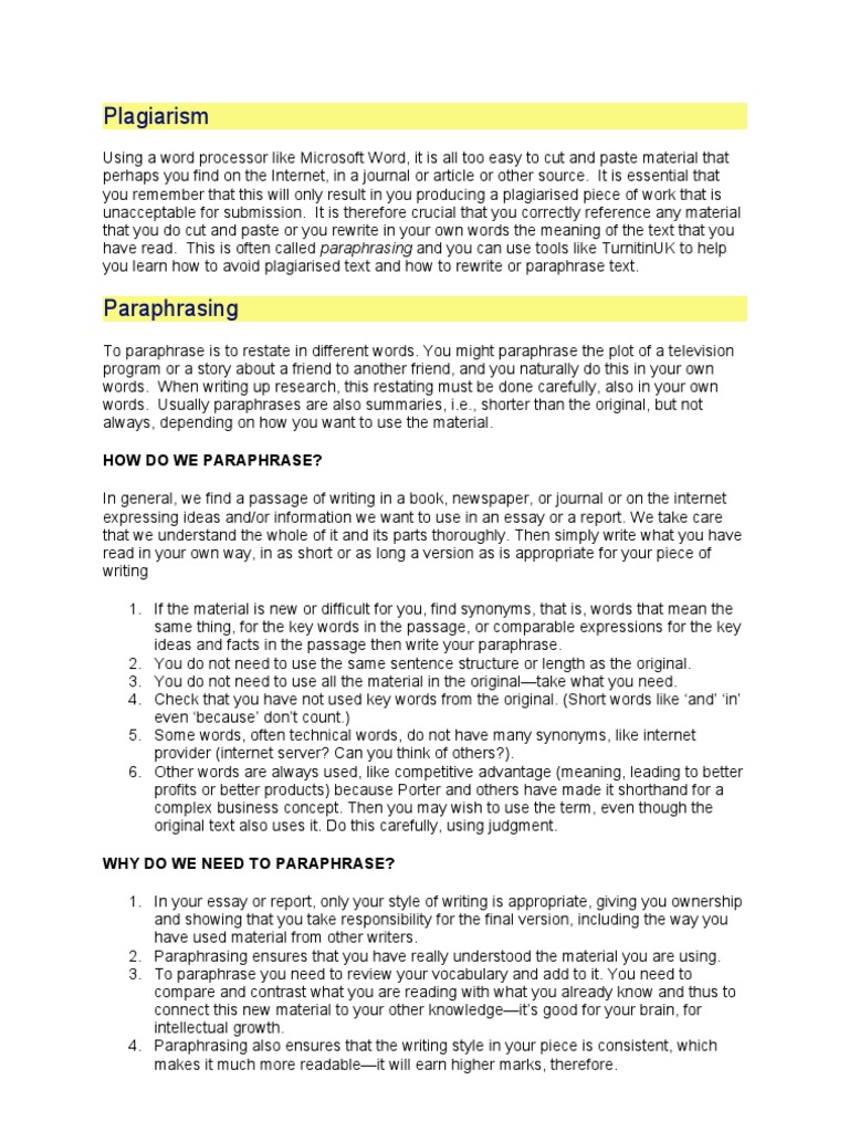 1 Plagiarism Notes 290908 | PDF | Plagiarism | Communication