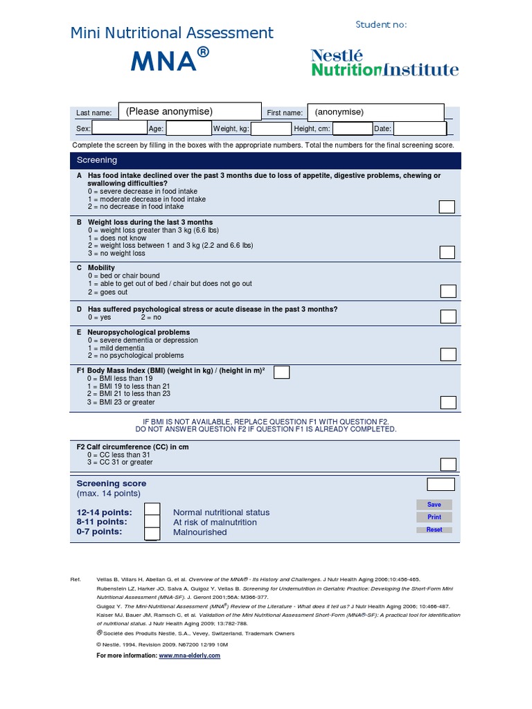 MNA for LTC Word | PDF