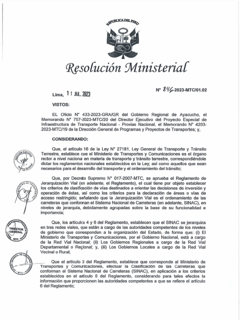 RM 846-2023-MTC 01 | PDF