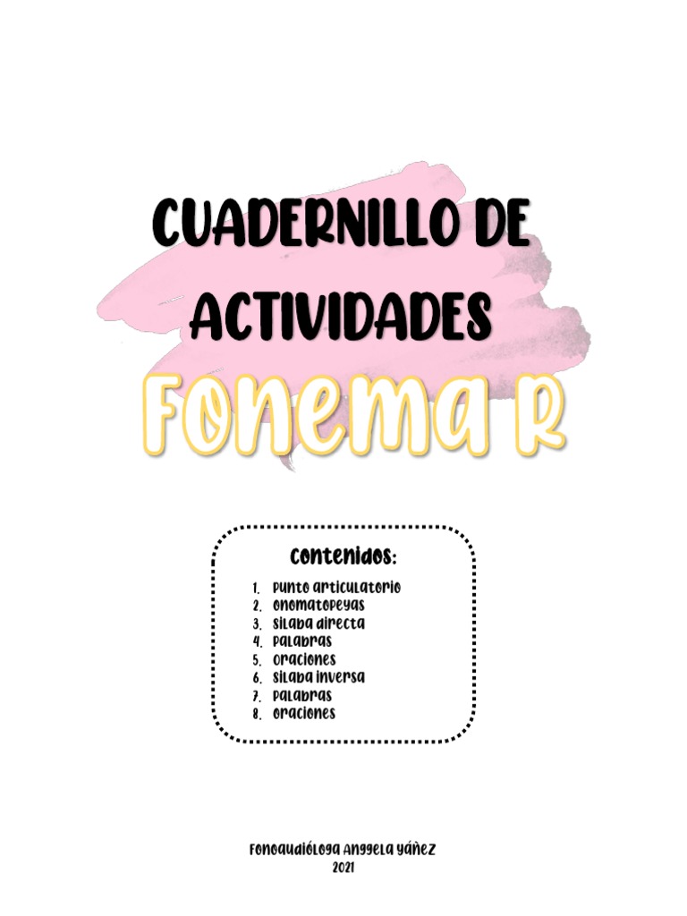 Cuadernillo - Fonema R | PDF | Fonética | Fonología