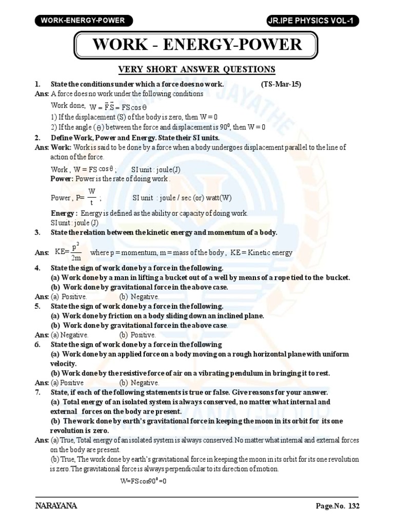 06 Work Power Energy (132 157) | PDF