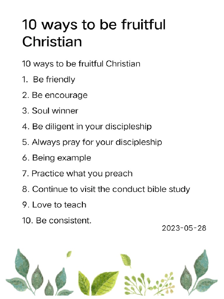 Fruitful Christian | PDF