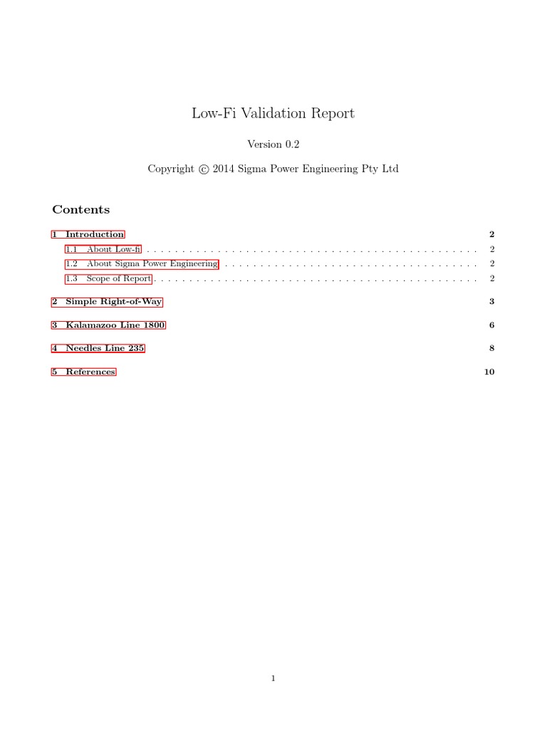 Low Fi Validation | PDF