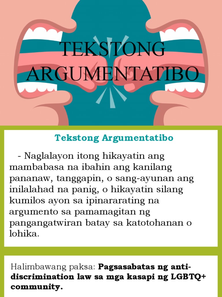 TEKSTONG-ARGUMENTATIBO | PDF