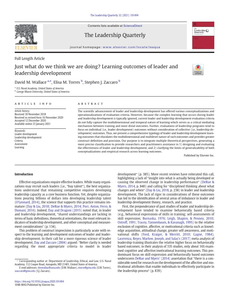 Just What Do We Think We Are Doing Learning Outcomes of - 2021 - The ...