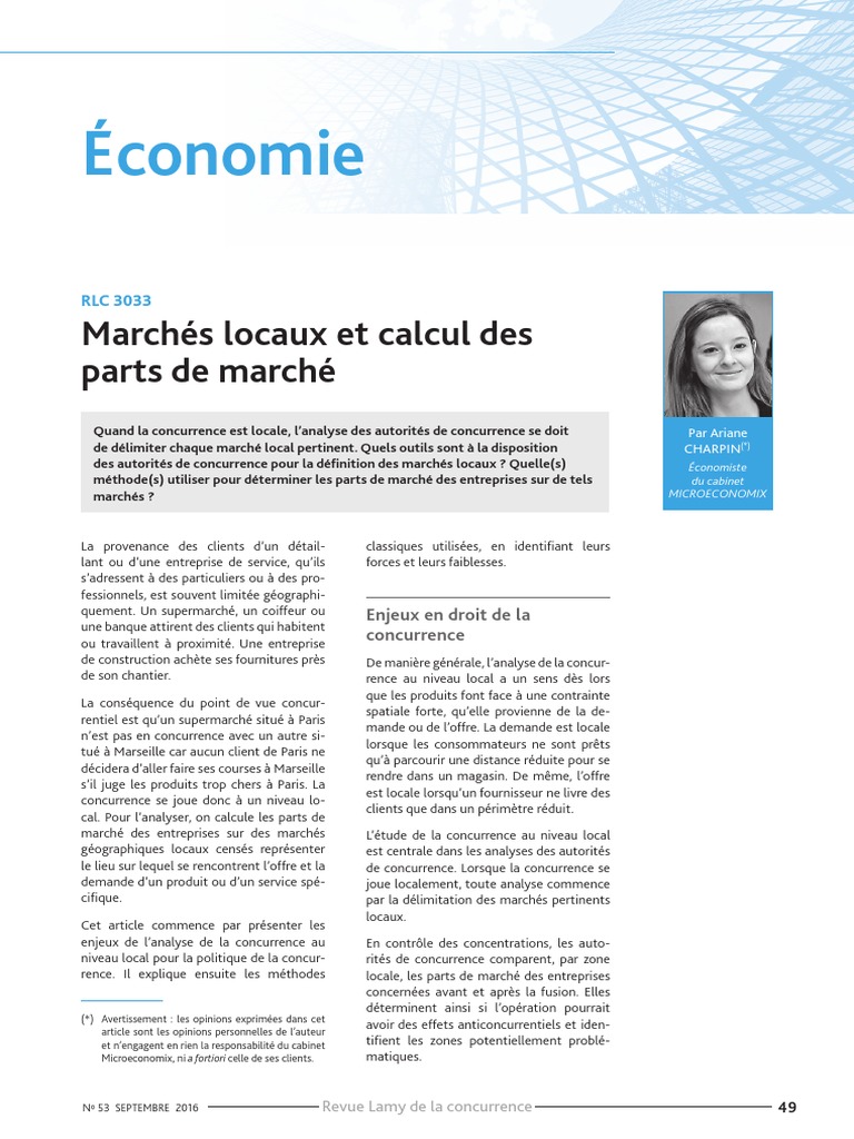 Marchés locaux et parts de marché | PDF | Commerce de détail | Marché ...