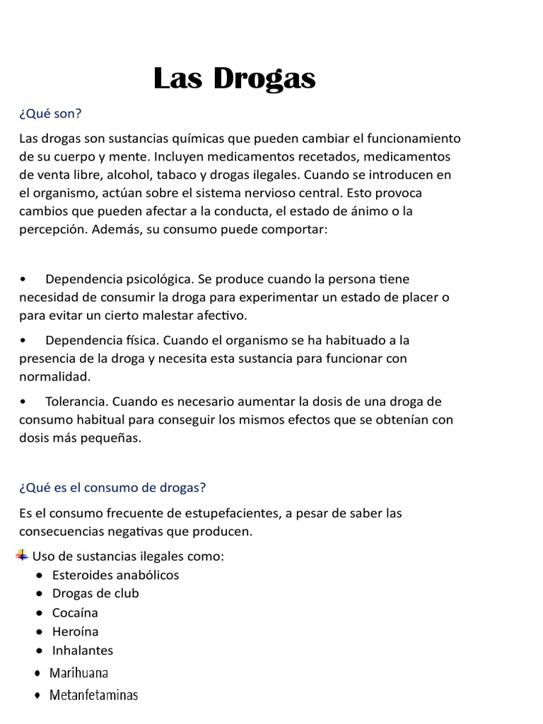 Las Drogas Pdf