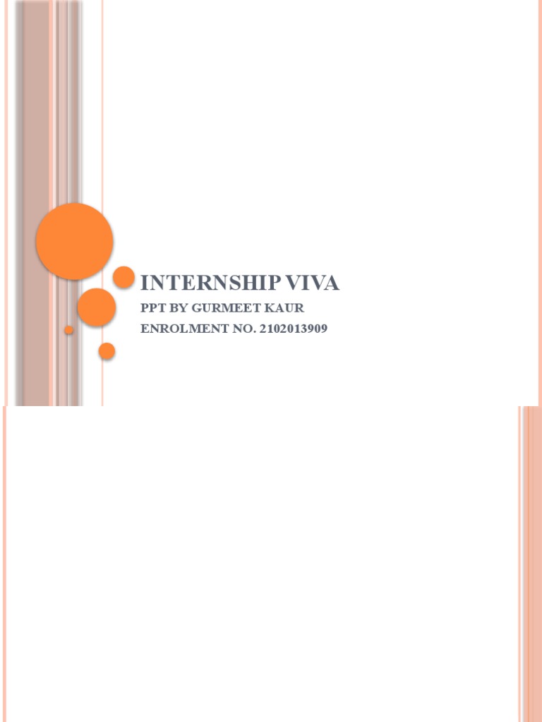 INTERNSHIP VIVA Main | PDF
