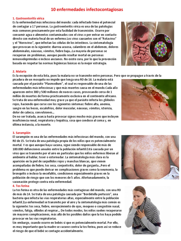 10 Enfermedades Infectocontagiosas | PDF