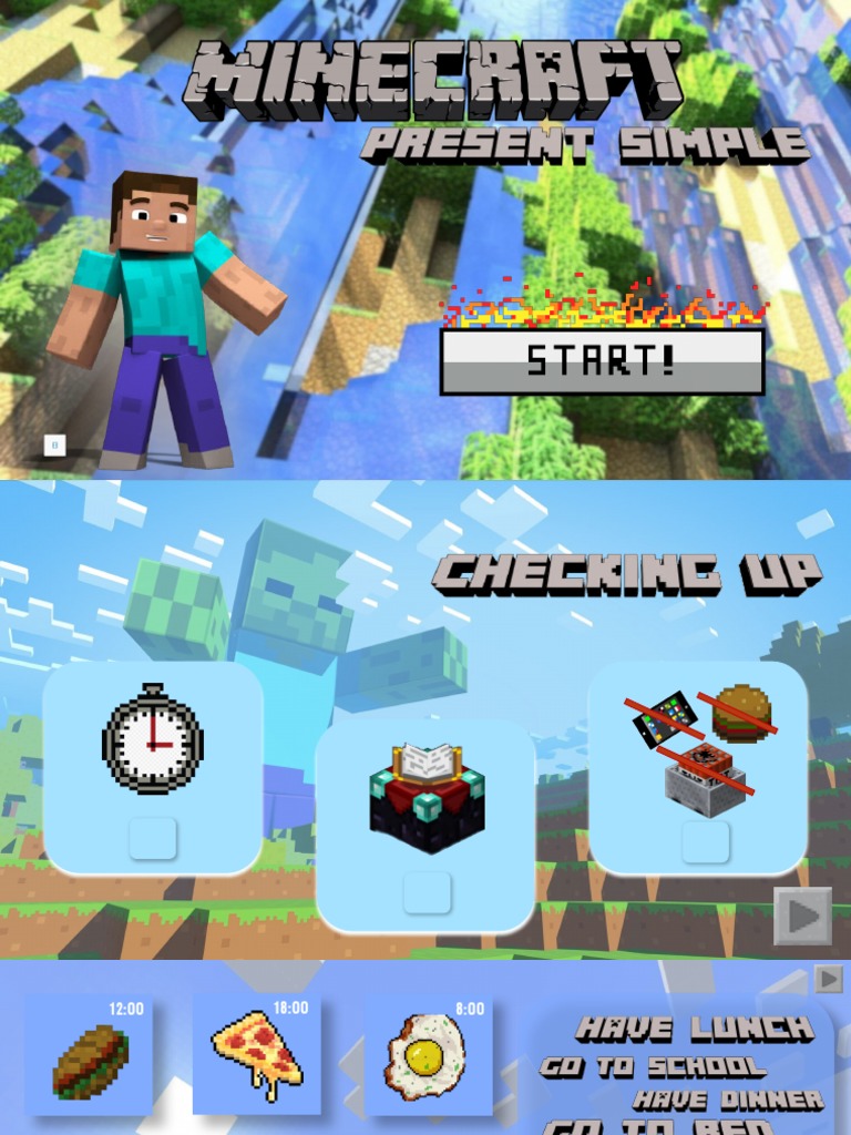 minecraft present simple (affirmative) | PDF